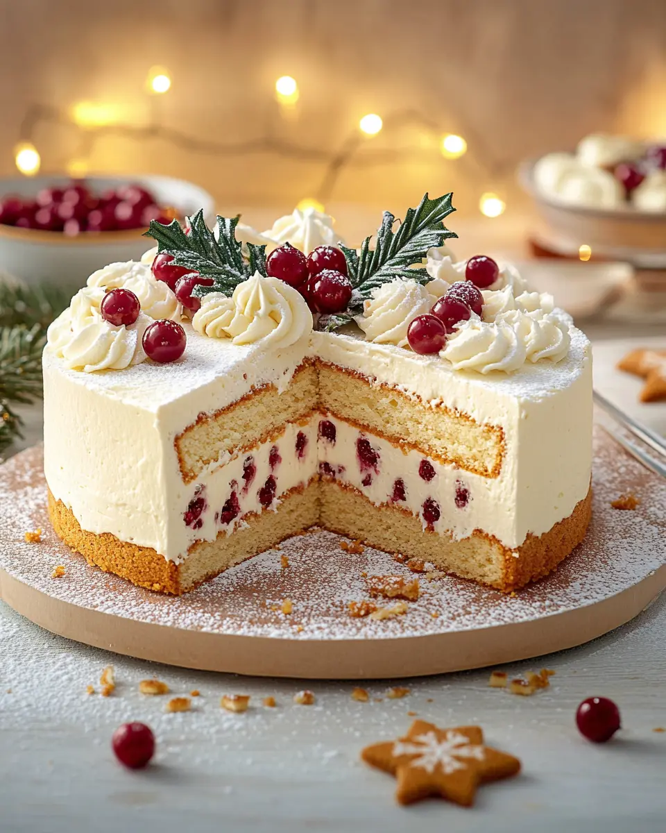 Weihnachtliche Kase Sahne Torte